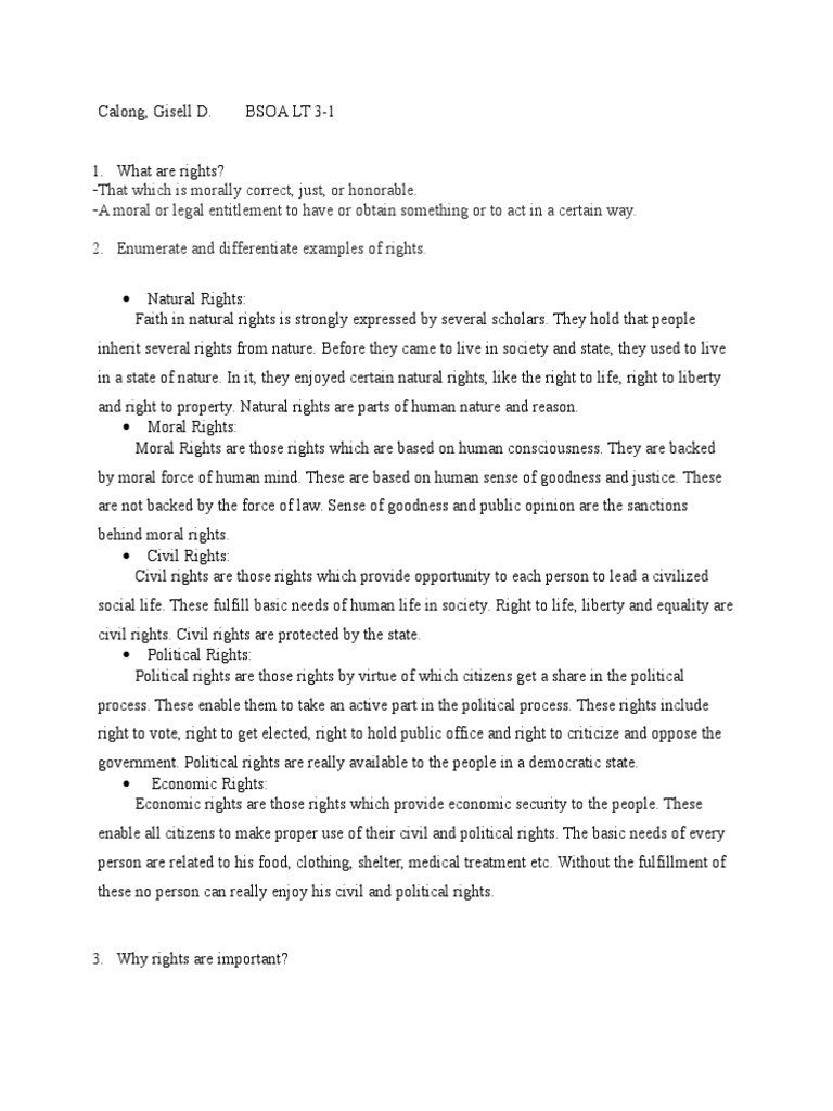 What Is Rights | PDF | Rights | Natural And Legal Rights