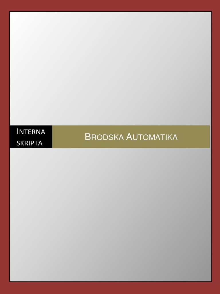 Brodsko Automatika PDF | PDF