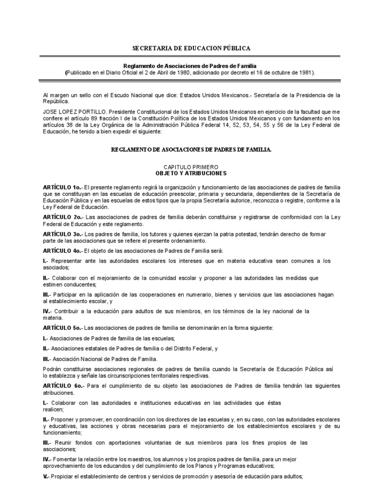 Reglamento Apf y Anexos | PDF | Regulación | Ciudad de México