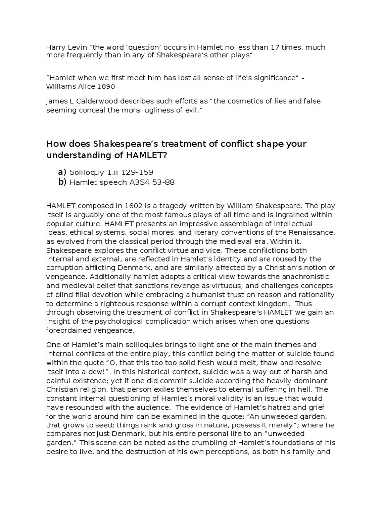 How Does Shakespeare's Treatment of Conflict Shape Your Understanding ...