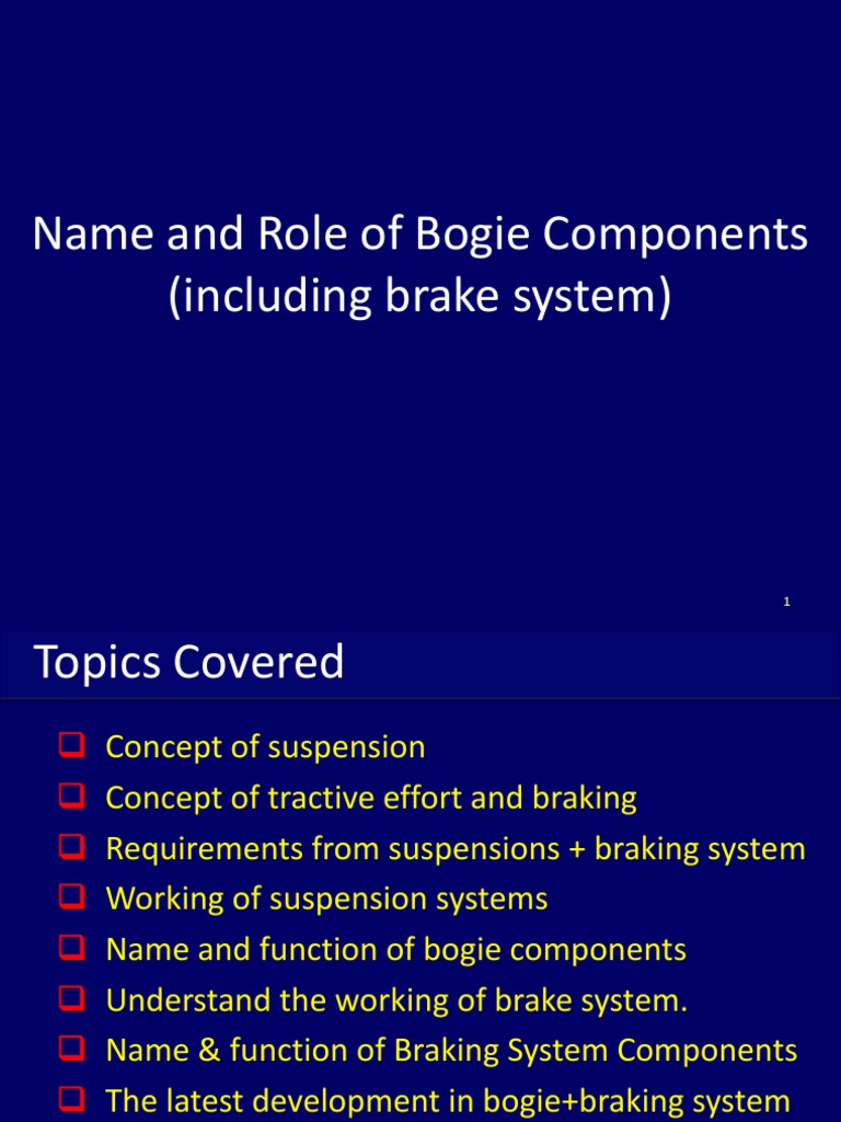 Understanding Bogie Components and Systems | PDF | Suspension (Vehicle ...