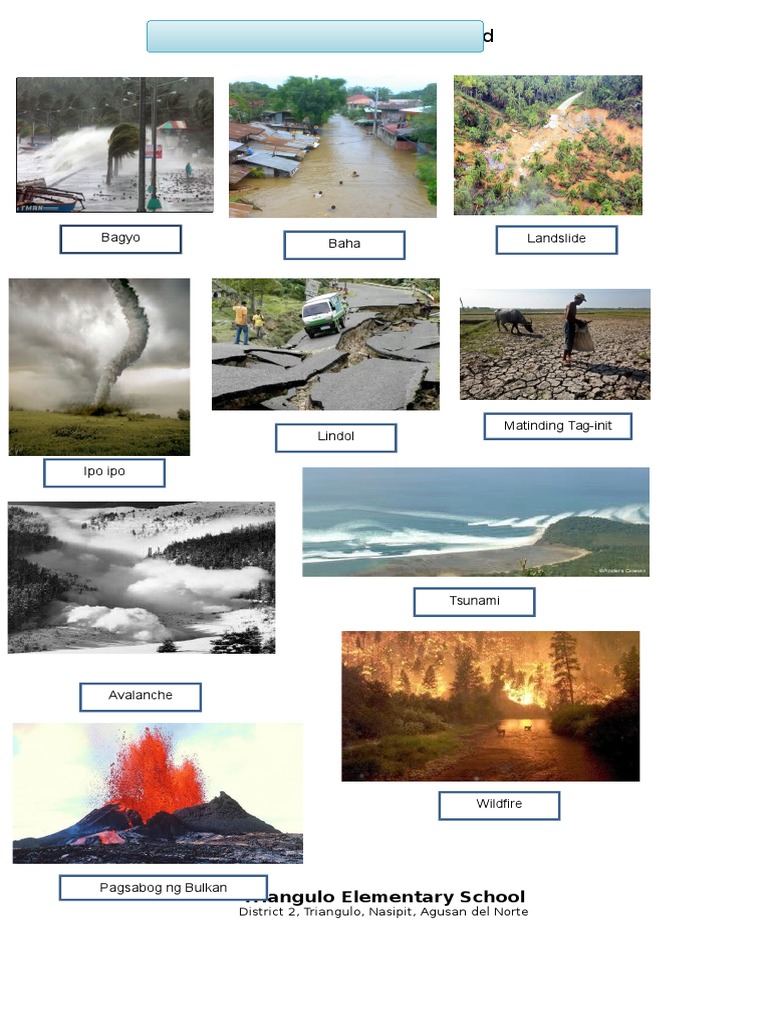 Mga Uri NG Kalamidad | PDF