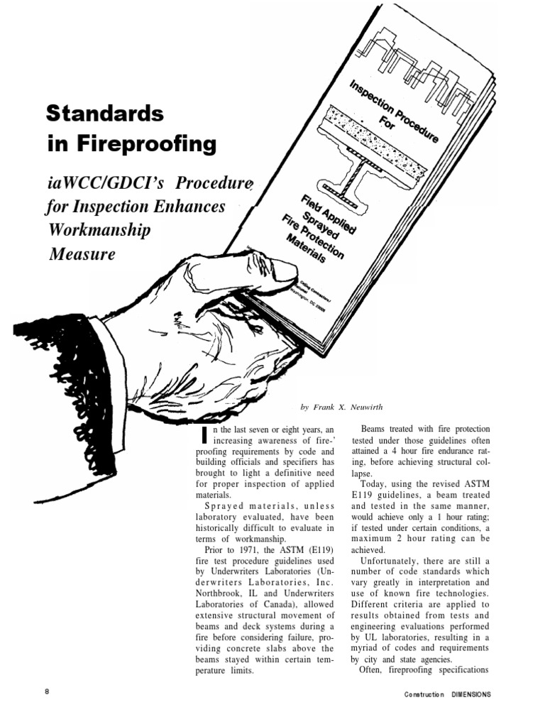 Fireproofing Inspection Guide | PDF | Adhesion | Building Engineering