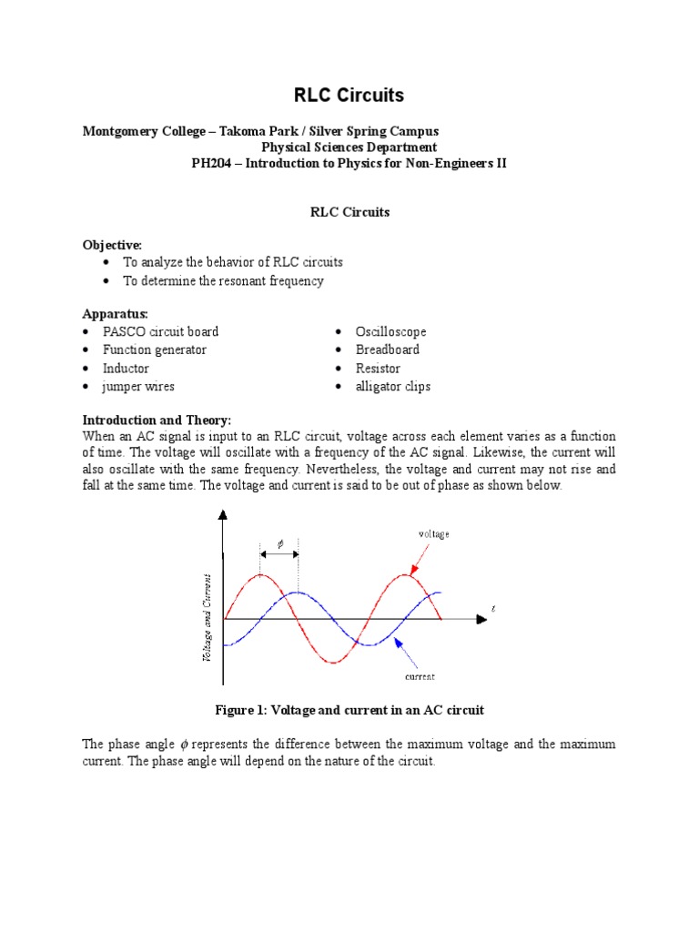 RLC Circuits | PDF | Capacitor | Inductor