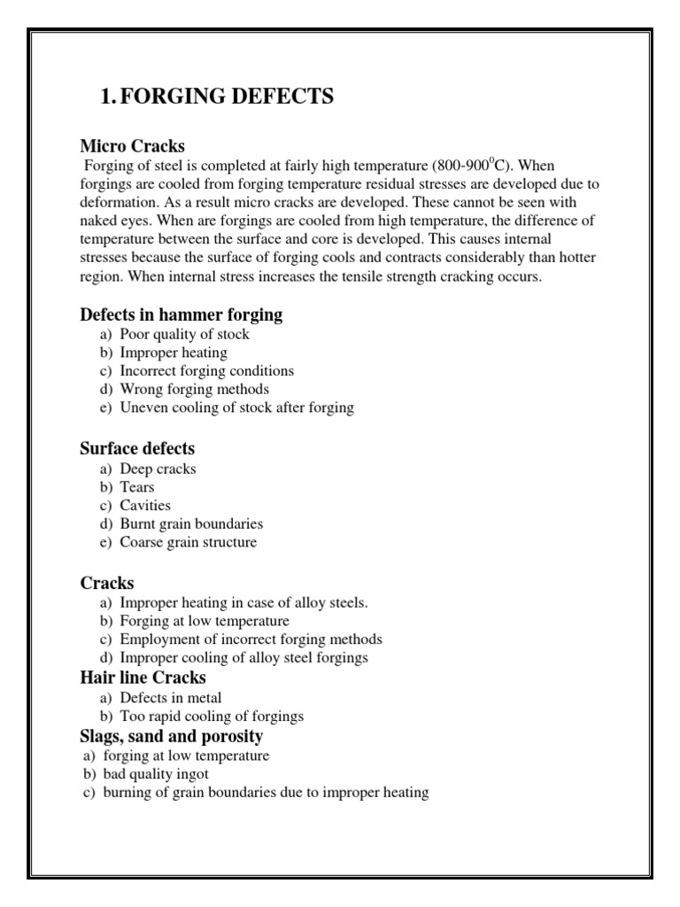 Forging Defects and Extrusion Defect | PDF | Extrusion | Forging