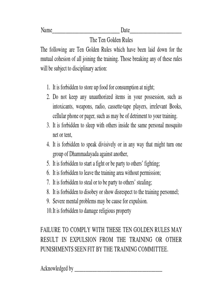 The Ten Golden Rules PDF | PDF | Self-Improvement | Lifestyle