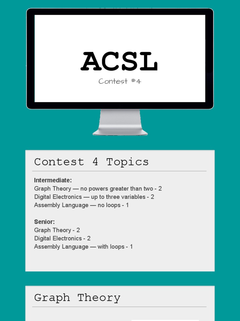 Acsl 16-17 Contest 4 Notes - Graph Theory de Assembly | PDF | Vertex ...