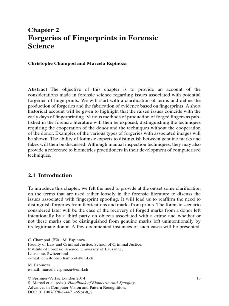 c2 | PDF | Fingerprint | Forensic Science