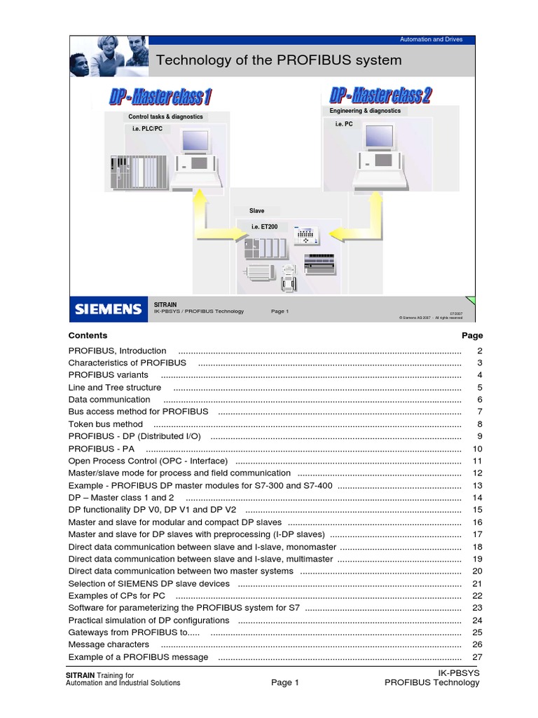 01 PROFIBUS Technology | PDF | Network Topology | Computer Network