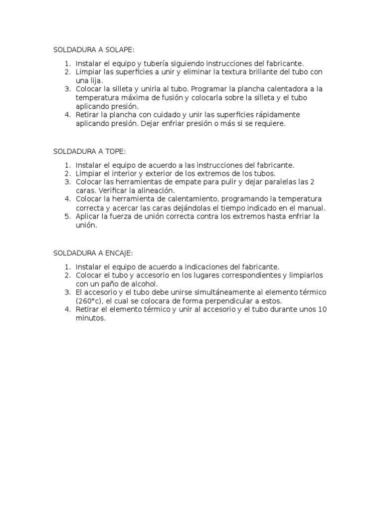 Soldadura A Solape | PDF