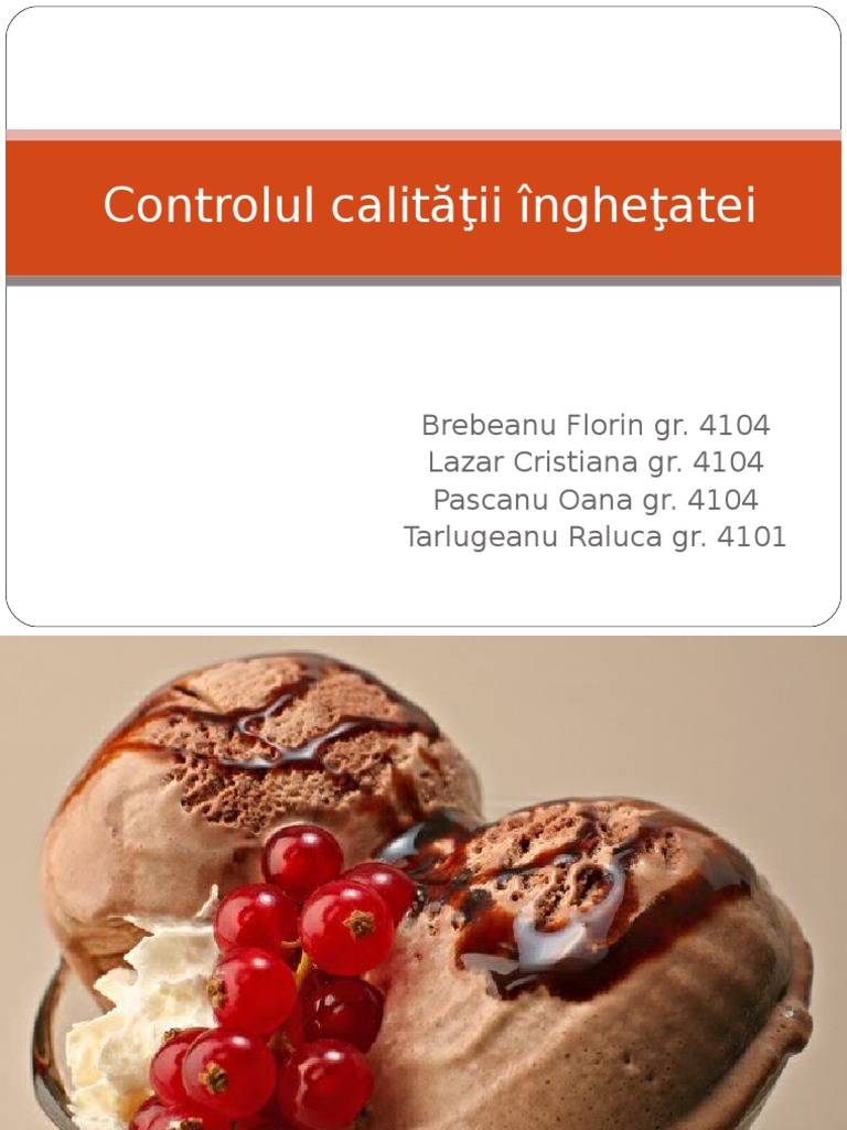 Documents - Tips - Controlul Calitatii Inghetatei | PDF