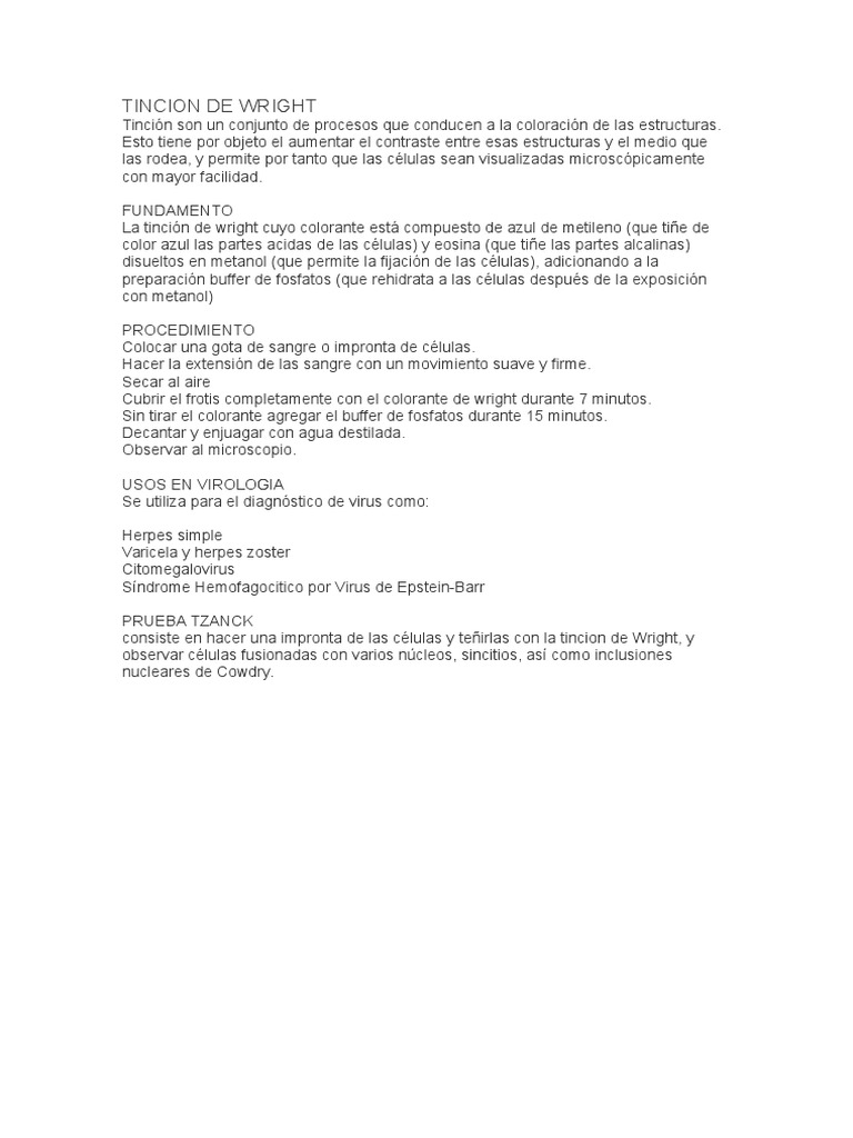 Tincion de Wright | PDF