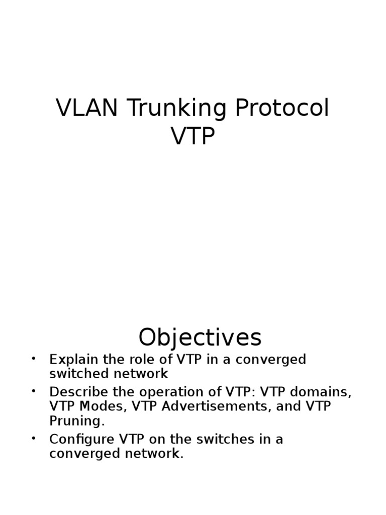 Lec 1-vtp | PDF | Network Switch | Internet Standards