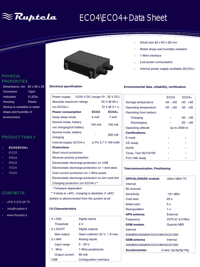 ECO4/ECO4+ Technical Overview | PDF | Electrical Connector | Battery ...