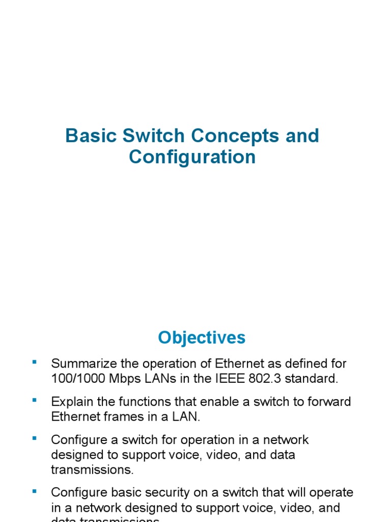 Lect 2-Configure A Switch | PDF | Network Switch | Ethernet