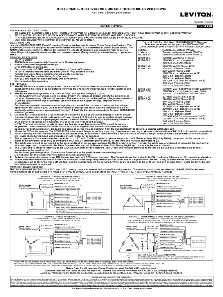 Catalogo Leviton Dps PK-93699-10-02-0B | PDF | Product (Business ...