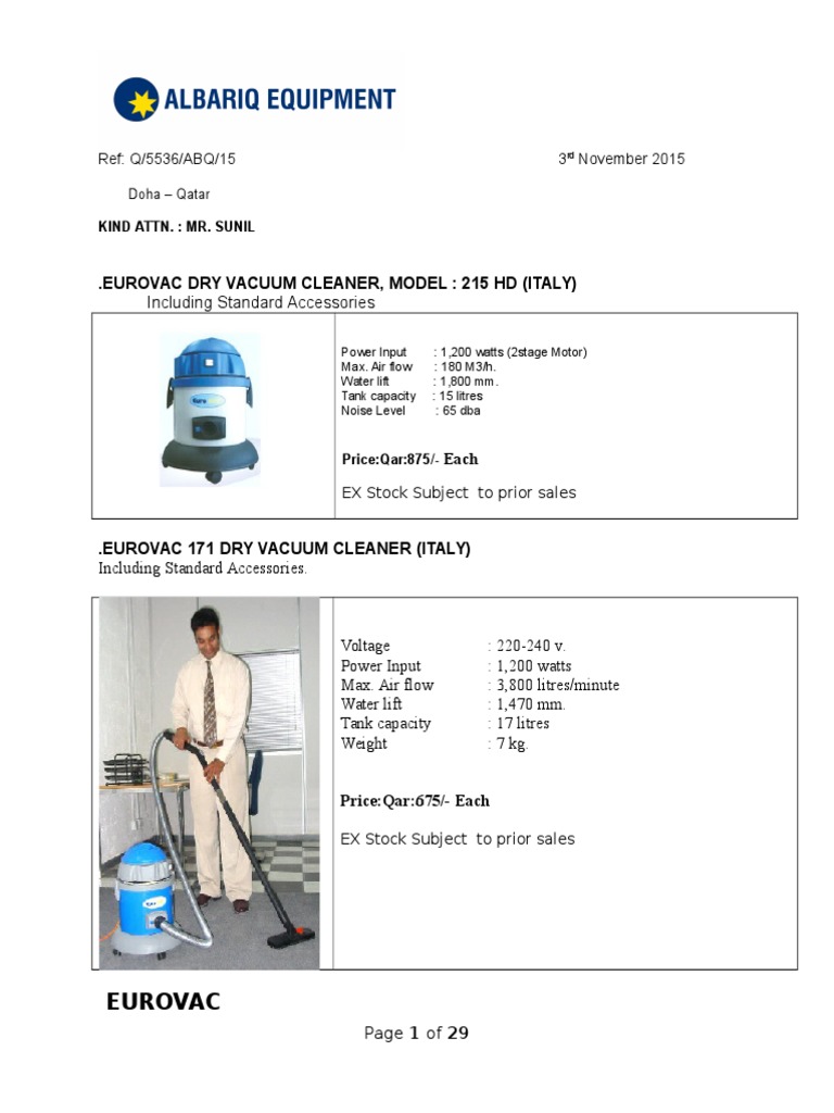 Materials | PDF | Vacuum Cleaner | Horsepower