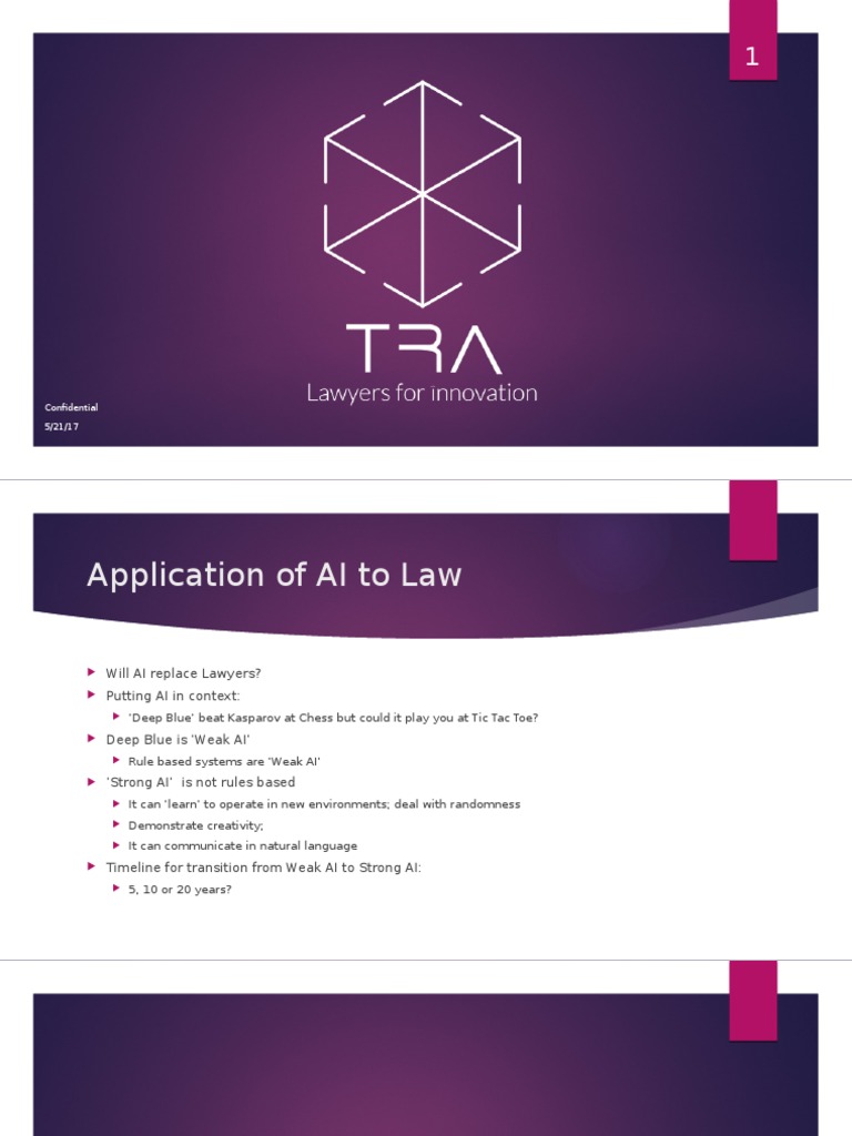 Application of Artificial Intelligence To The Law | PDF | Artificial ...