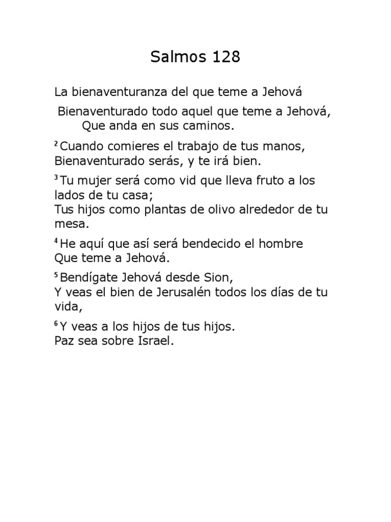 Salmos 128 | PDF