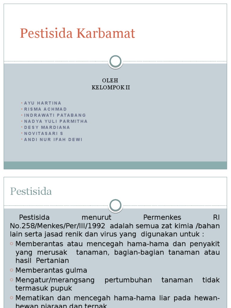Pestisida Karbamat | PDF