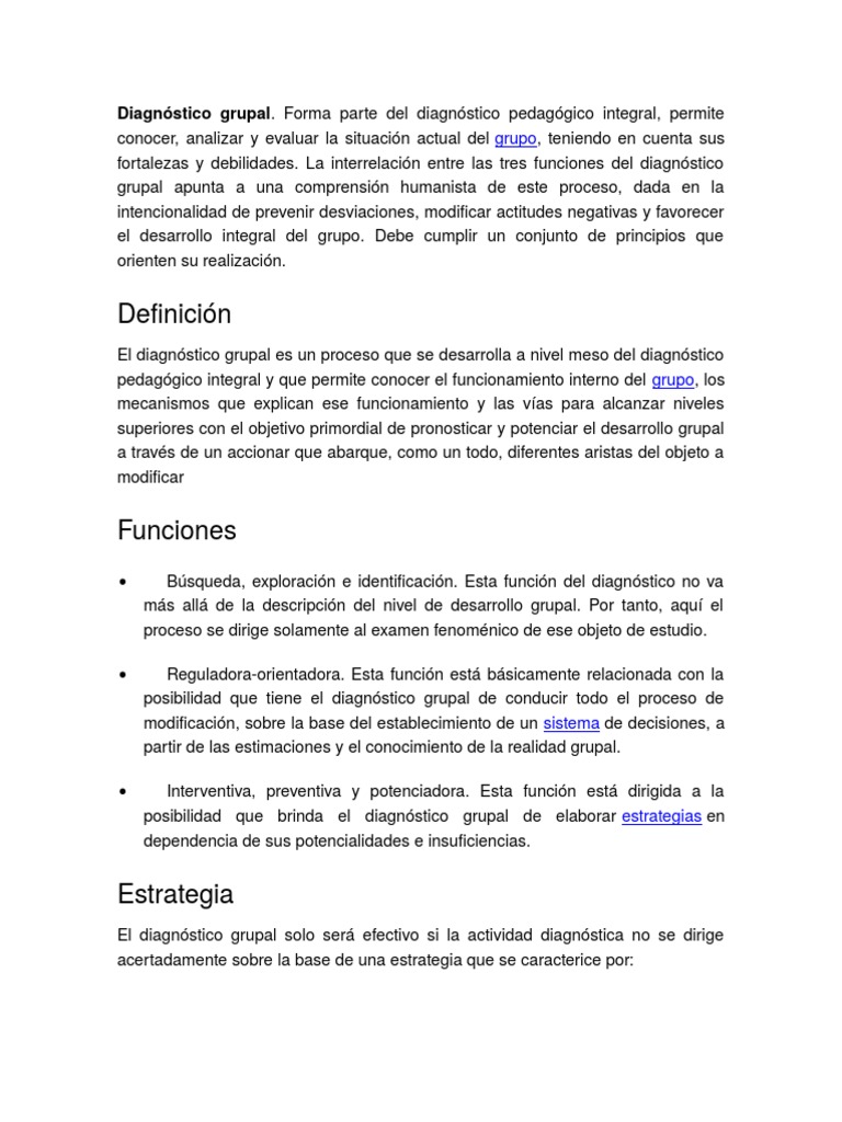 Diagnóstico Grupal | PDF | Planificación | Diagnostico medico