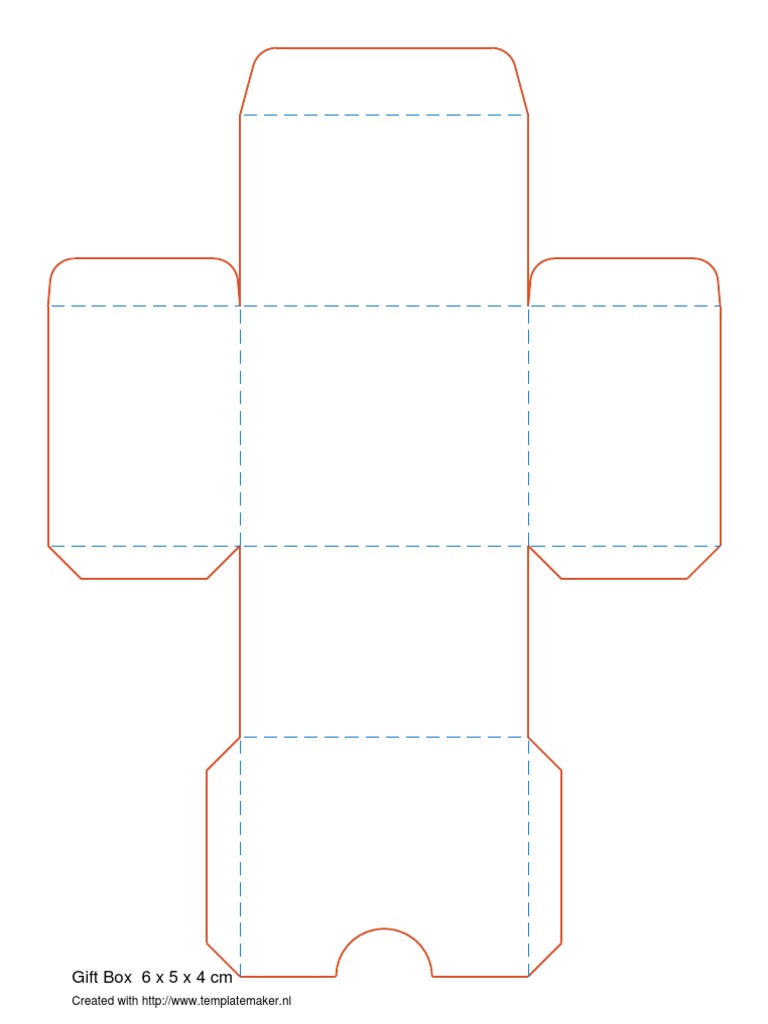 Template Giftbox 6 X 5 X 4 CM | PDF