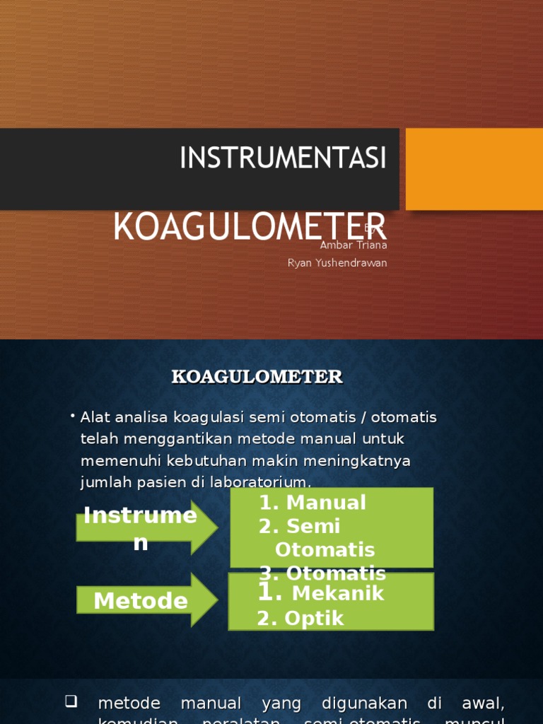 10 Koagulometer Instruments | PDF
