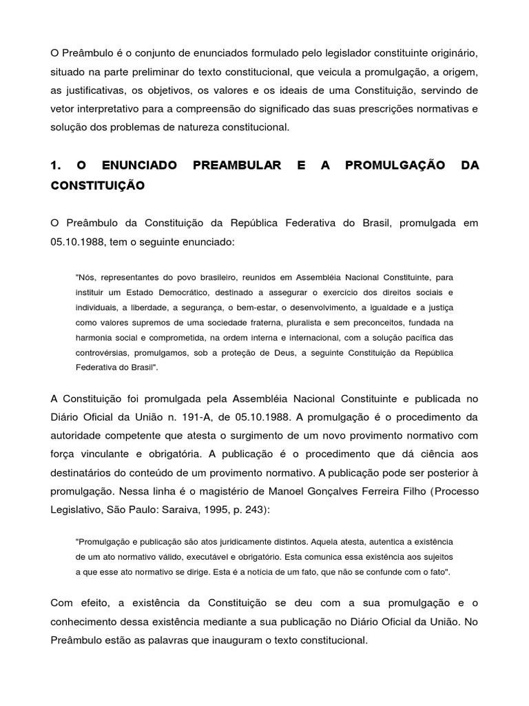 Preambulo | PDF | Constituição | Federação