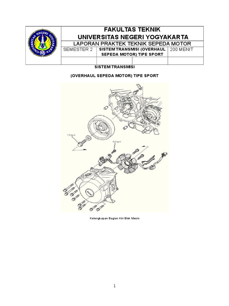 Overhaul Transmisi Manual Sepeda Motor | PDF