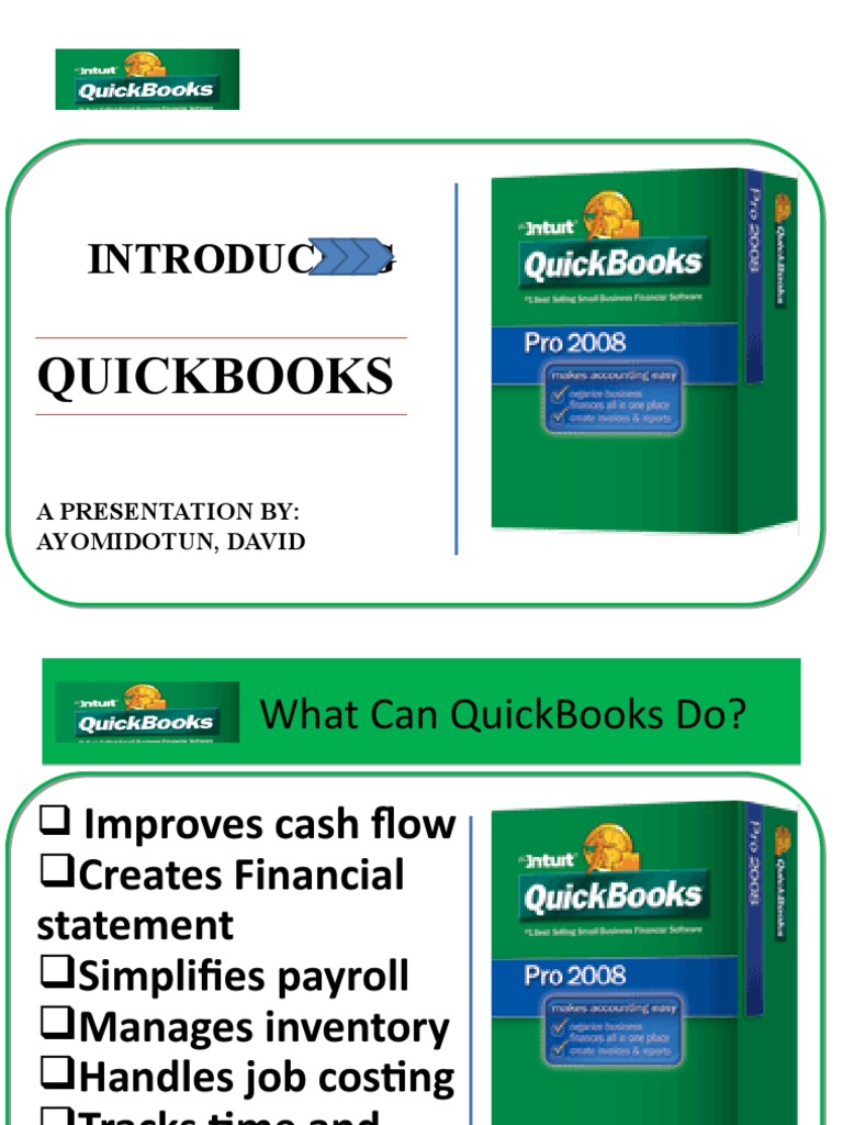 Quickbooks Presentation | PDF | Quick Books | Computer File