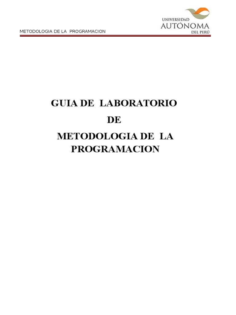 Guia Laborarorio Metodologia de La Programacion Autonoma Del Peru | PDF ...