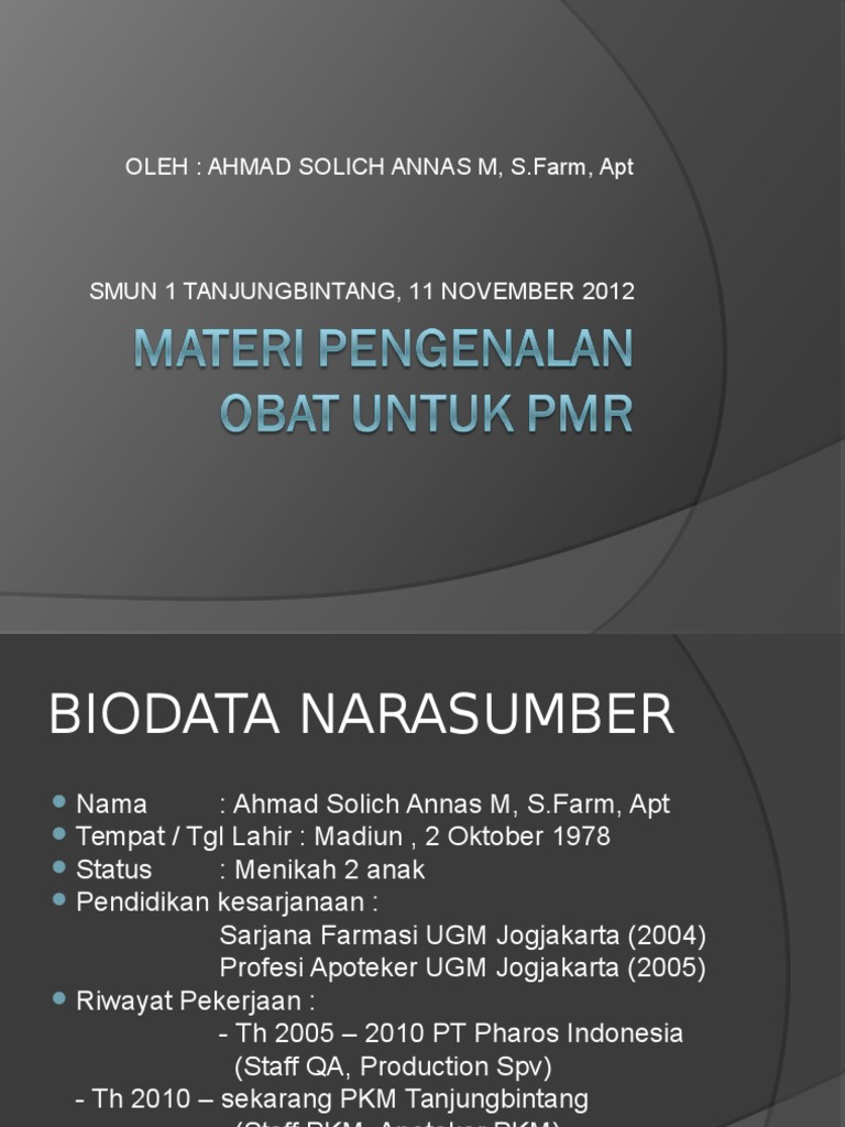 Panduan Obat PMR: Antiseptik hingga Antidiare | PDF | Kesehatan Holistik | Sains & Matematika