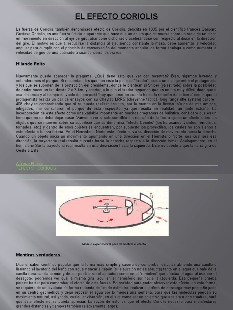 Efecto Coriolis | PDF | Aceleración | Velocidad