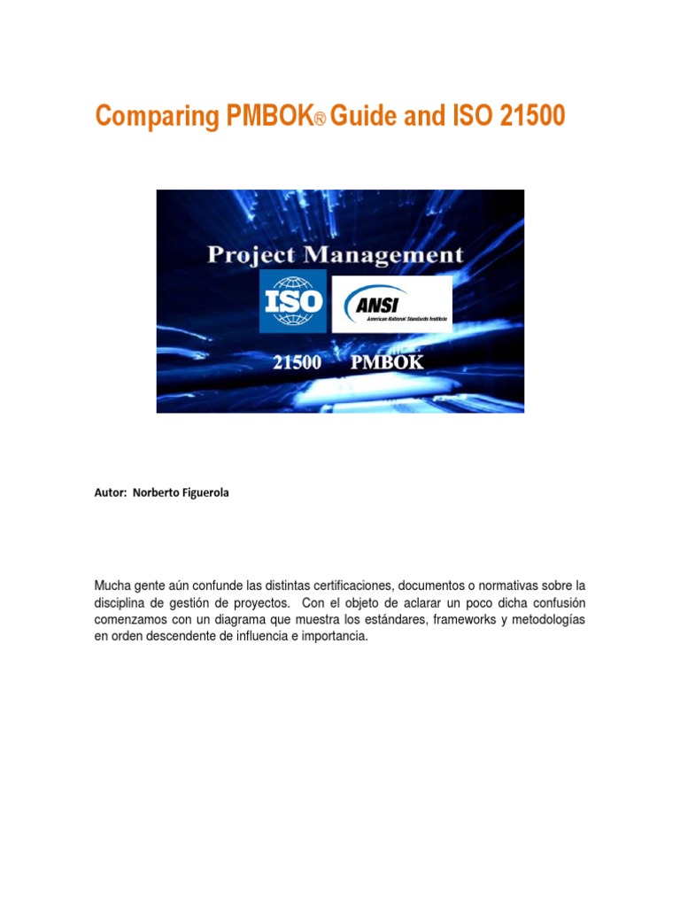 Iso 21500 | PDF | Marco de software | Gestión de proyectos