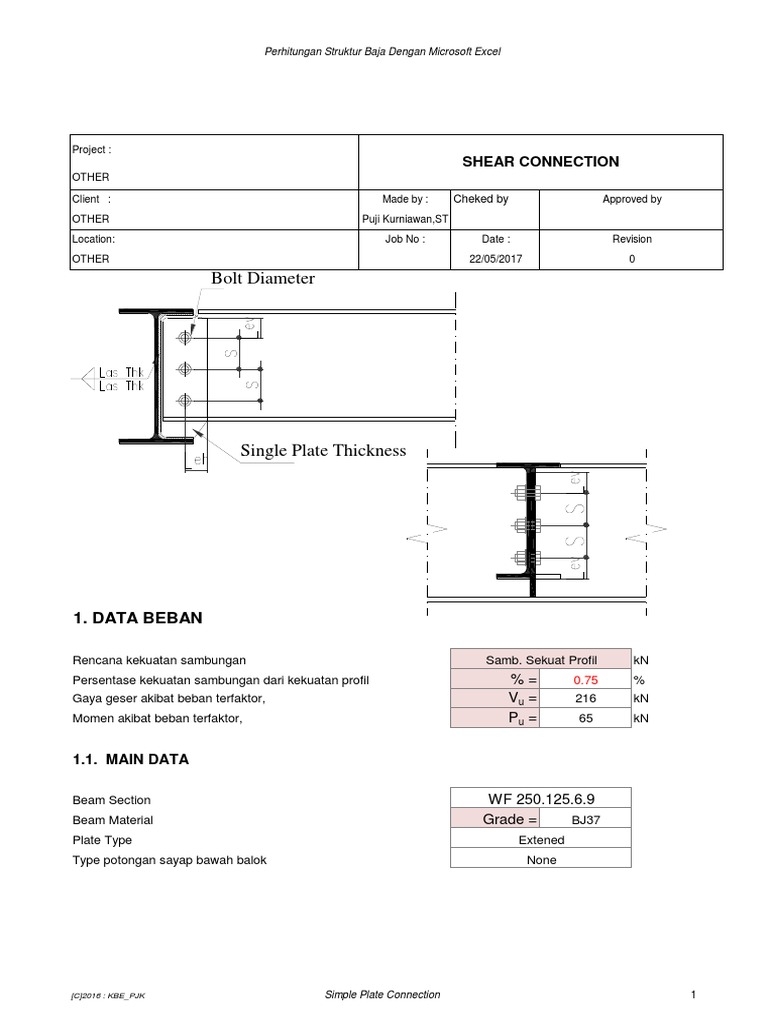 Simple Plate Connection Analysis | PDF