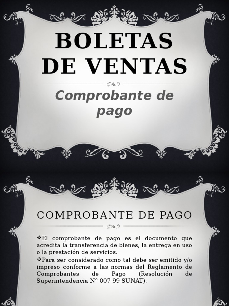 Boletas de Ventas | PDF | Pagos | Factura