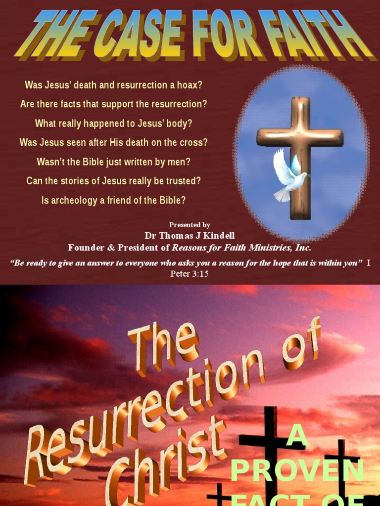 DR Thomas J Kindell Founder & President of Reasons For Faith Ministries ...