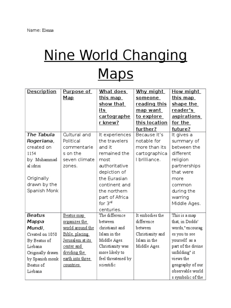 GT 2 World Changing Maps | PDF | Map | Cartography