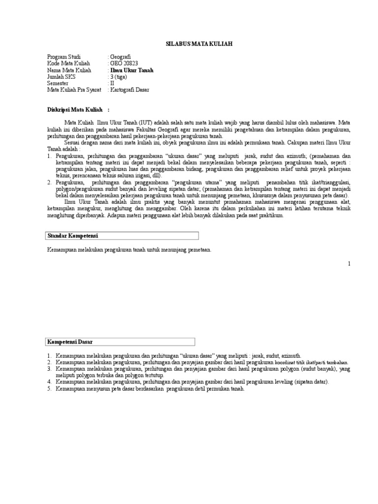 Silabus Iut | PDF