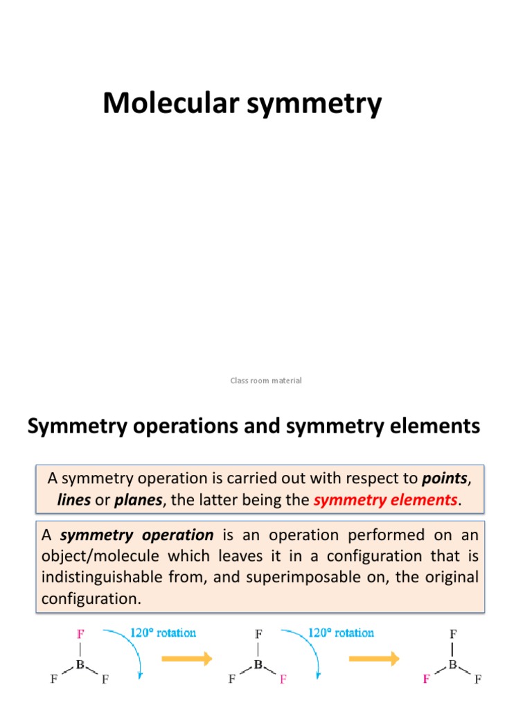 Molecular Symmetry Notes | PDF | Molecular Orbital | Cartesian ...