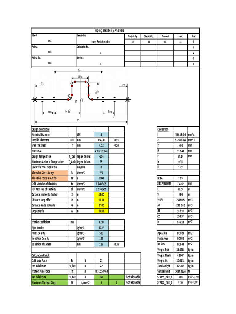 Piping Flexibility Analysis | PDF | Density | Stiffness