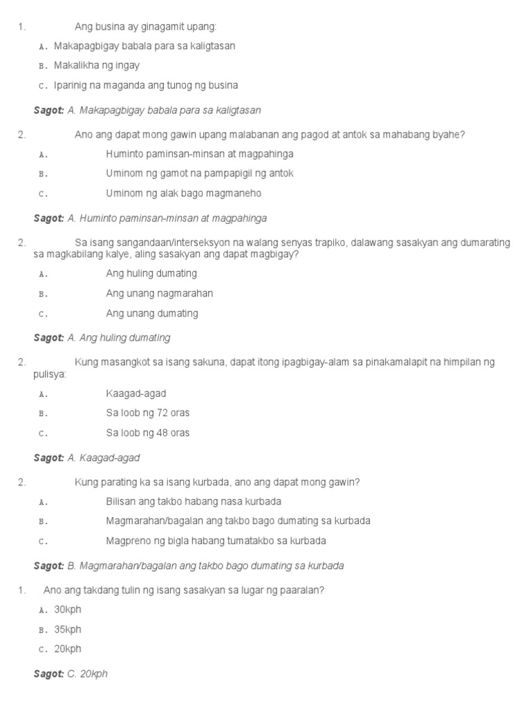 Lto Exam | PDF