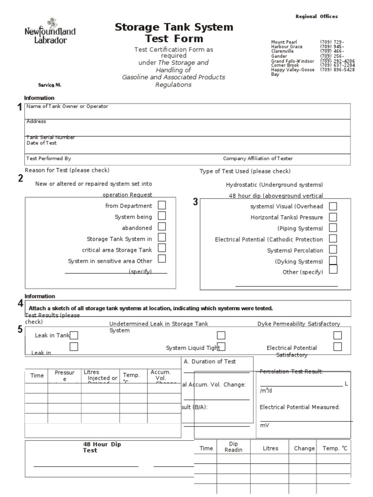 Sts Test Form | PDF | Leak | Gases