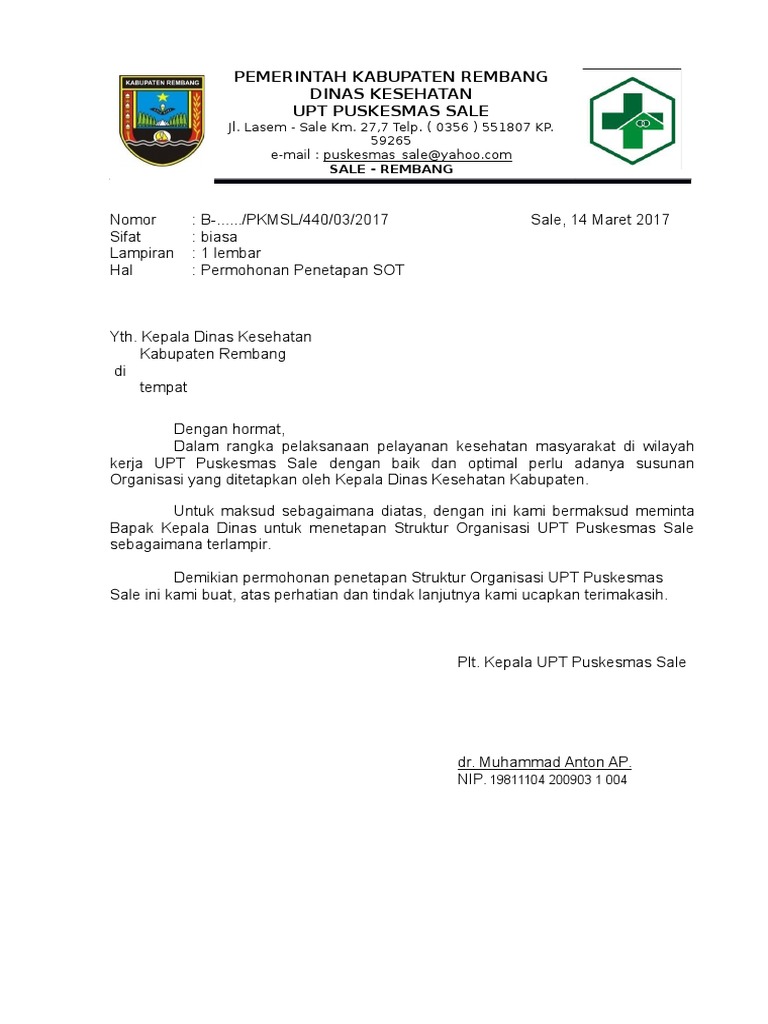 Surat Permohonan Penetapan | PDF