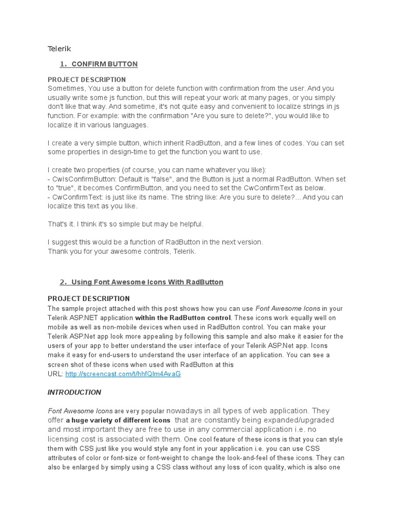 Telerik Code Library | PDF | Icon (Computing) | Cascading Style Sheets