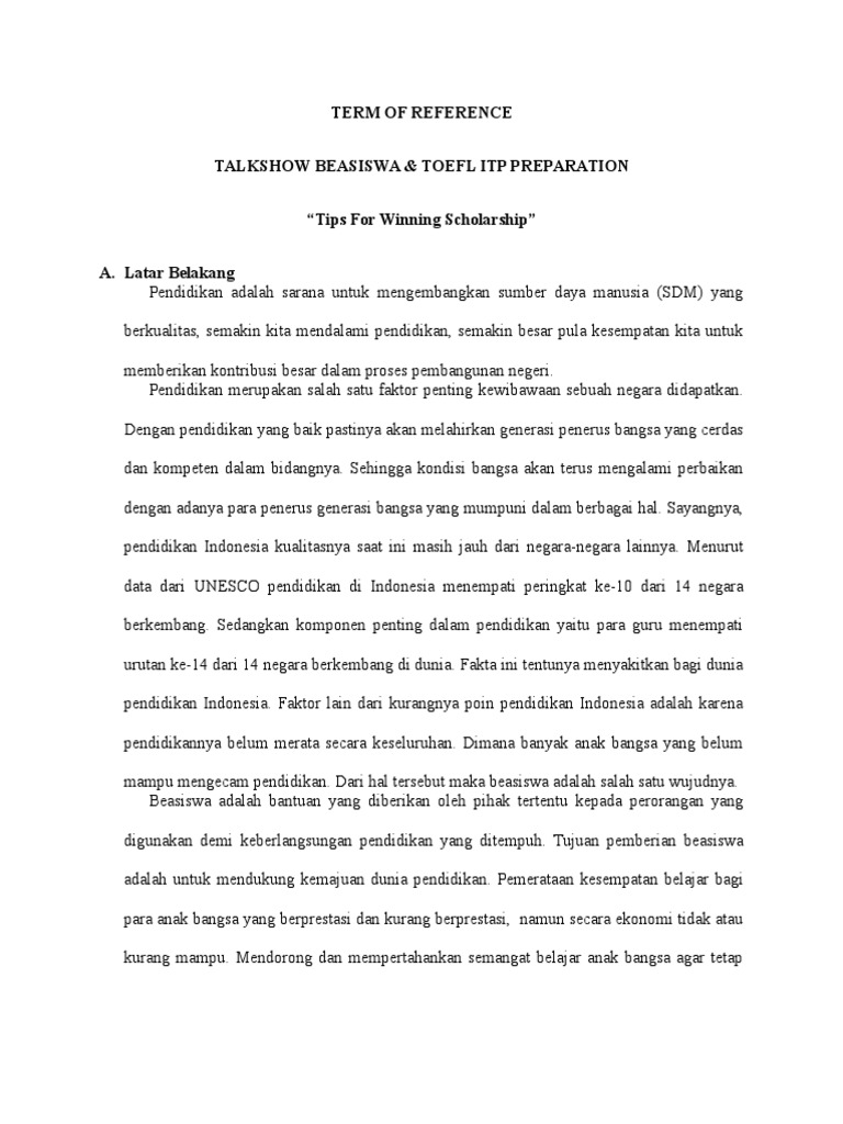 Proposal Talkshow | PDF