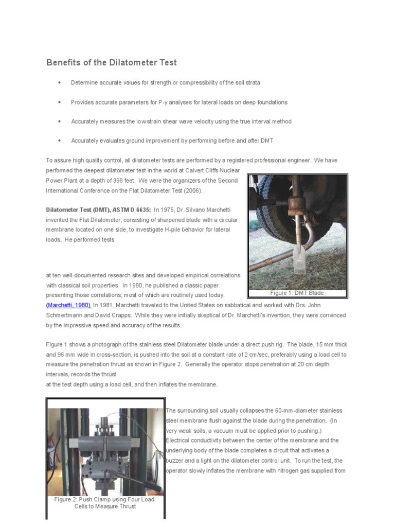 Benefits of the Dilatometer Test | Geotechnical Engineering | Soil ...