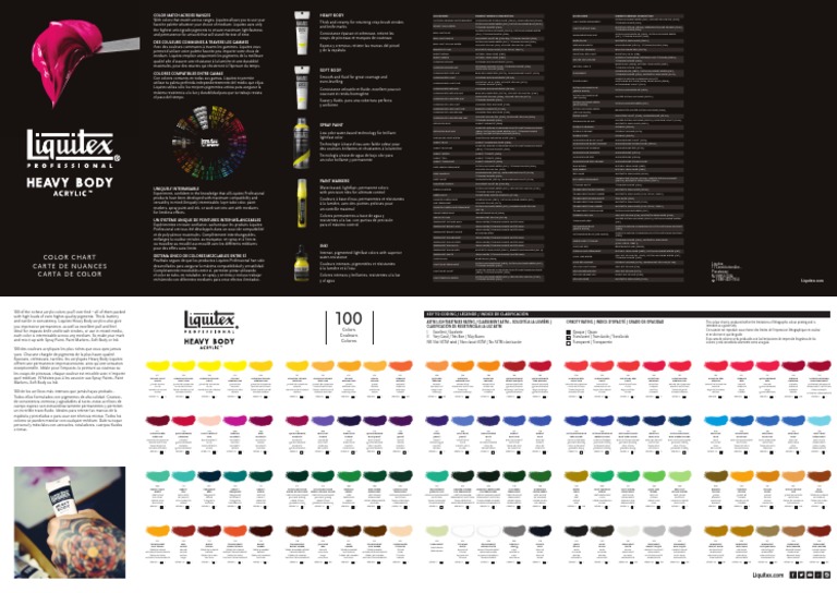 Liquitex Color Chart Heavy Body | PDF | Blue | Green
