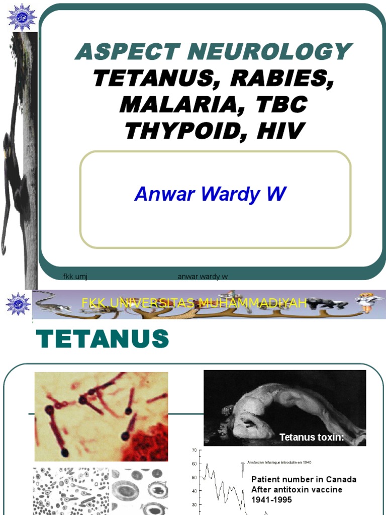 Aspect Neurology: Tetanus, Rabies, Malaria, TBC Thypoid, Hiv | PDF ...