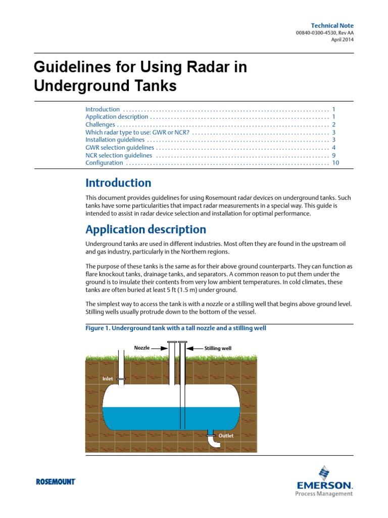 Radar Guidelines for Underground Tanks | PDF | Radar | Pipe (Fluid ...